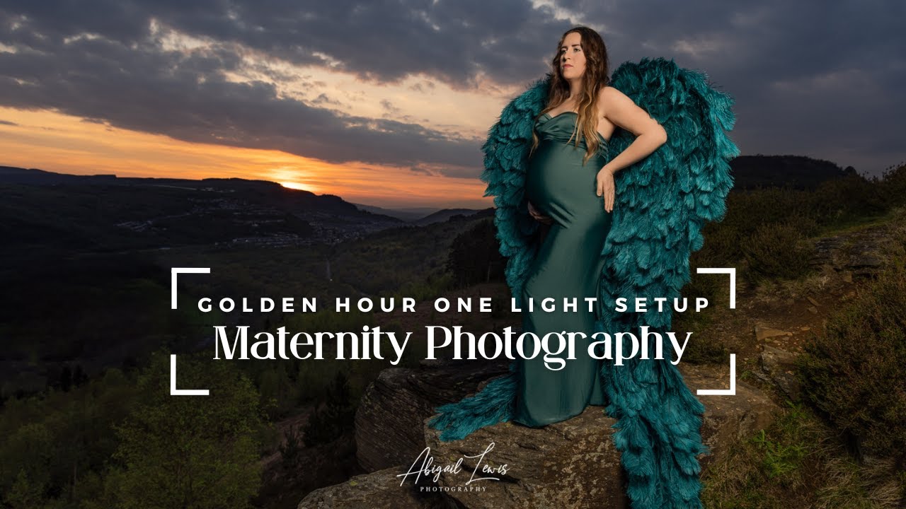 Maternity Photoshoot: Golden Hour ONE Light Setup - YouTube