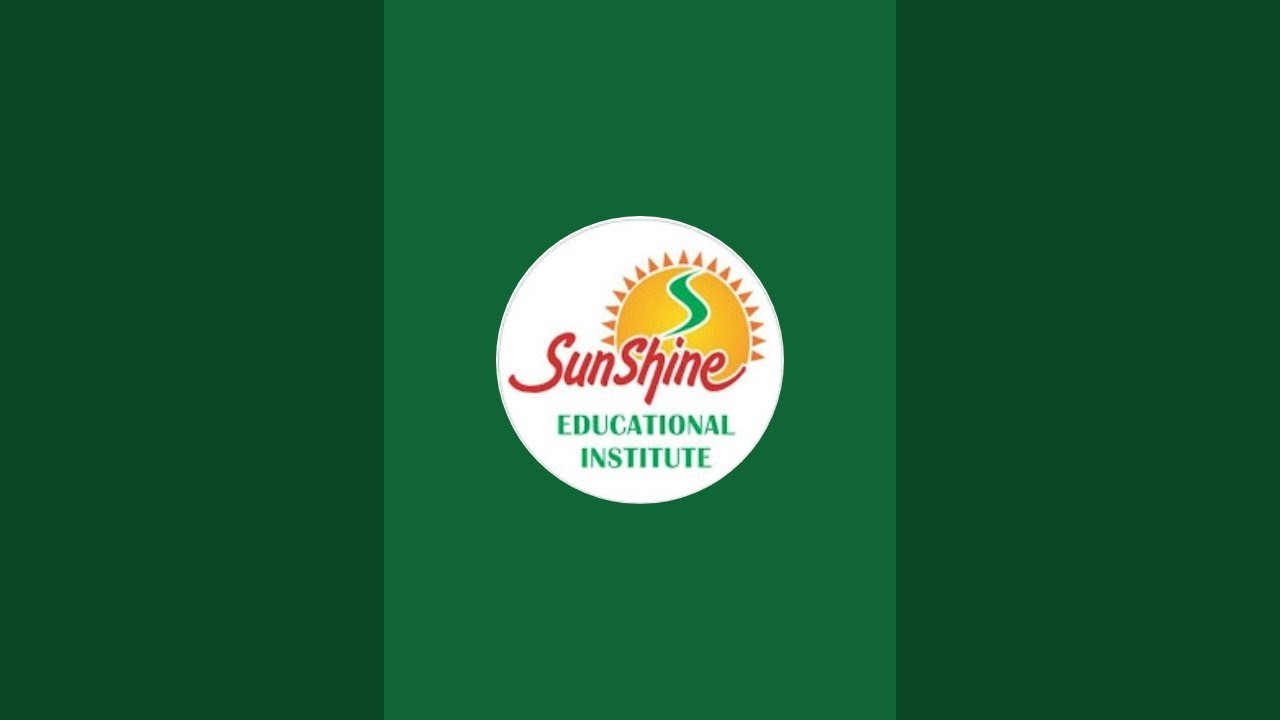 Sunshine institute is live! - YouTube