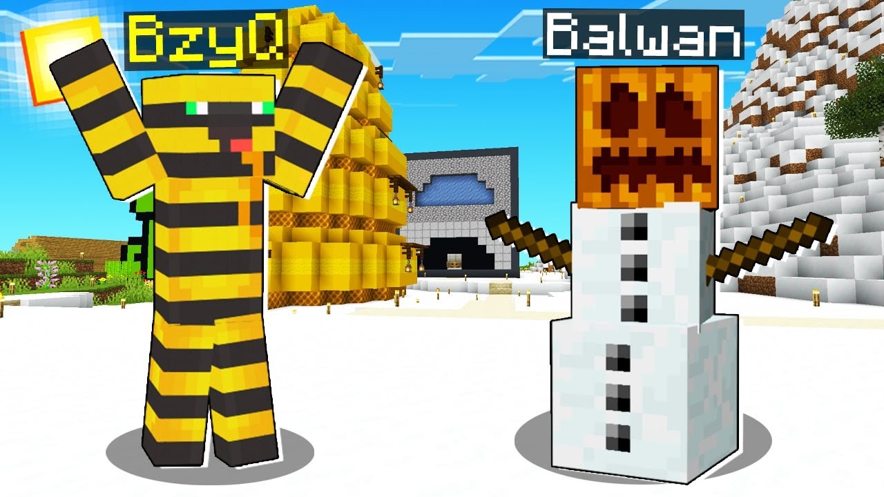 ULEPIŁEM PIERWSZEGO BAŁWANA w Minecraft! - YouTube