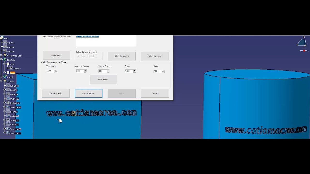 How To Write 3D Text In Catia CatiaMacros YouTube how-to-write-3d-text-in-catia-catiamacros-youtube
