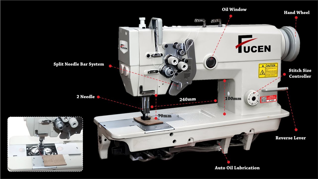 FC-845: High speed double needle split bar, needle feed, lockstitch ...