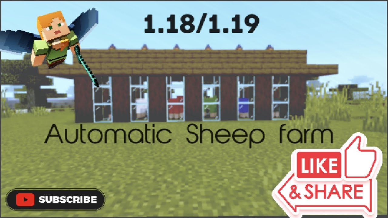 Minecraft tutorials - Automatic Sheep farm Working 1.18 or 1.19! - YouTube