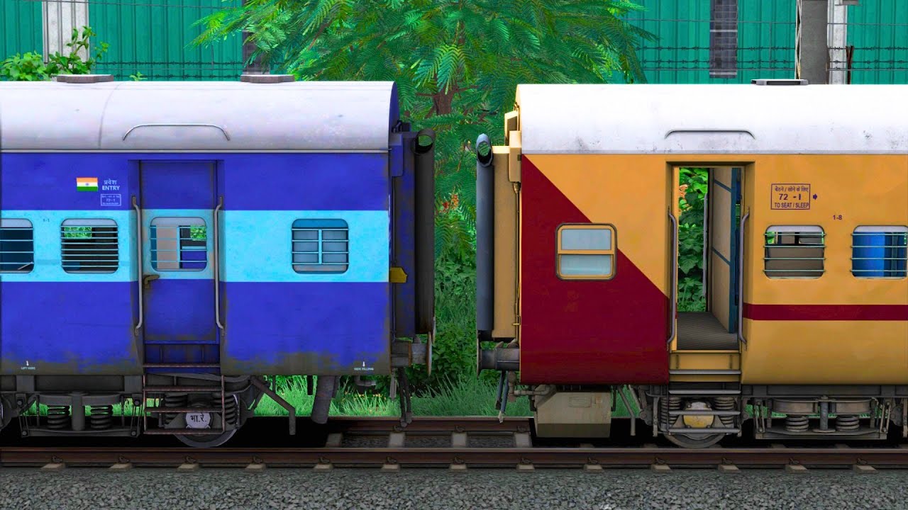 ICF BLUE COUPLING ICF UTKRISHT COACH | BUMPY RAILROAD | Train Simulator ...