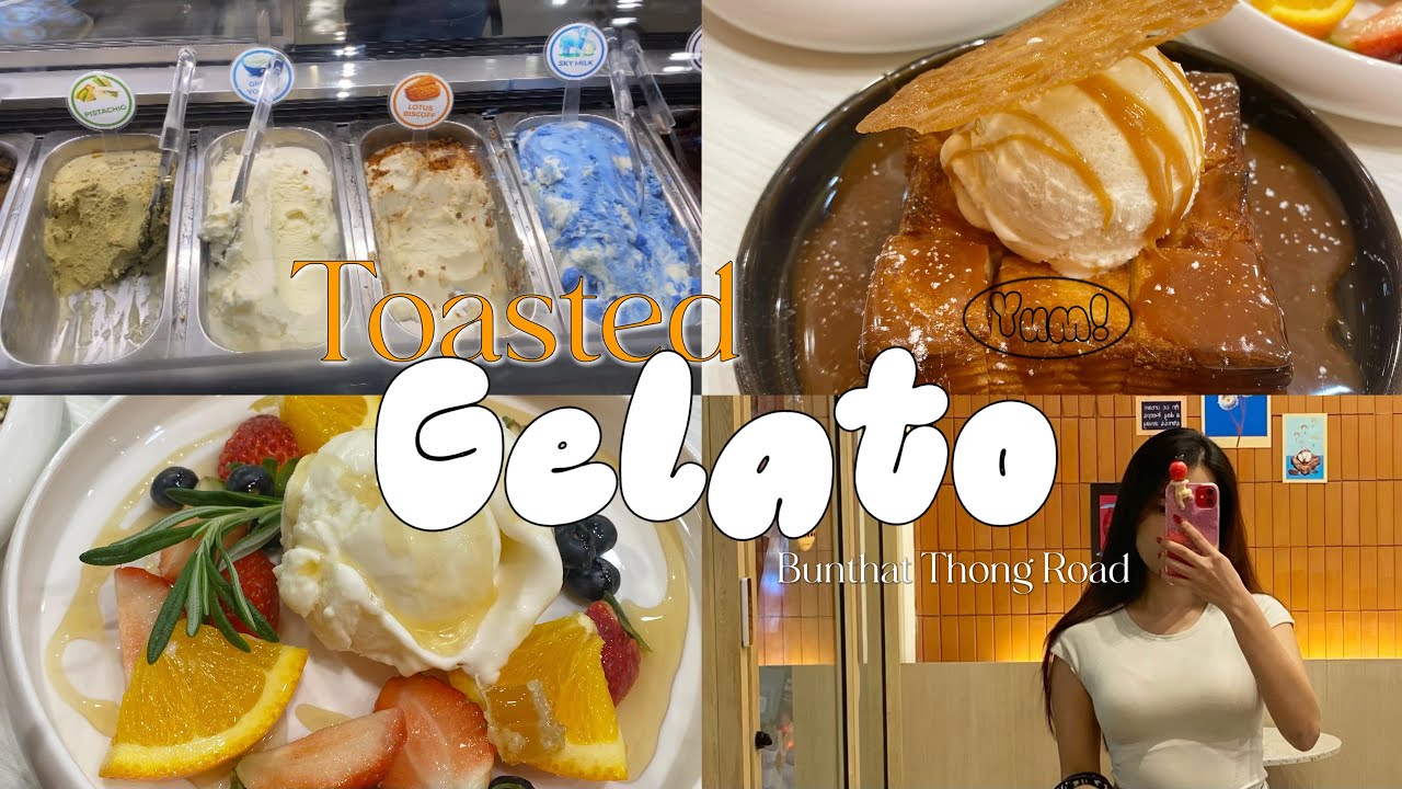 Toasted Gelato • getting desserts on Bunthat Thong Road 🍨 #Bangkok famous food street - YouTube