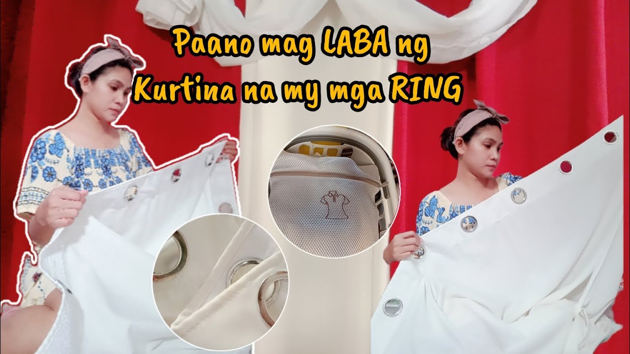 Paano mag LABA ng kurtina na may mga ring/mga tips /roseportes - YouTube
