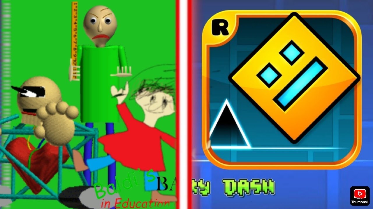 Baldi's basics and Geometry dash! - YouTube