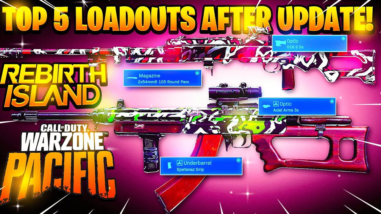 *REBIRTH ISLAND* TOP 5 META BEST LOADOUTS AFTER UPDATE on WARZONE ...