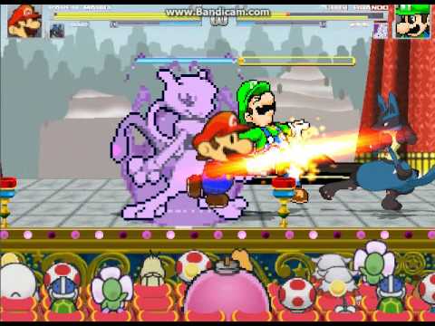 Mugen: Paper Mario and Lucario vs Luigi Brando and Not Mewtwo - YouTube