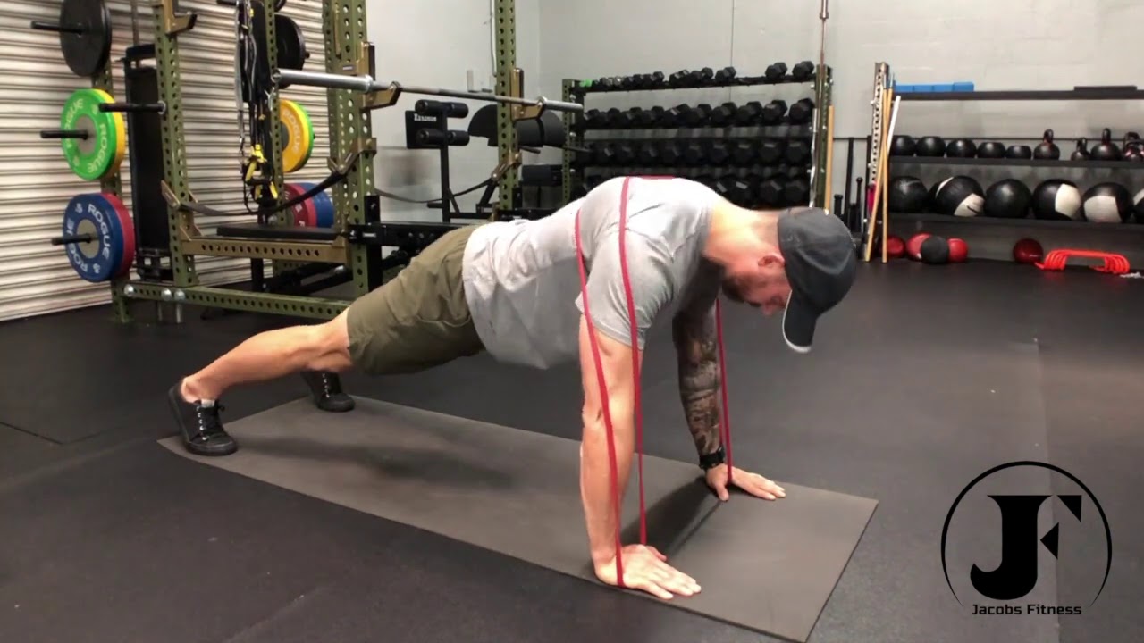 Scapula Push Ups with Band Resistance (Short) - YouTube