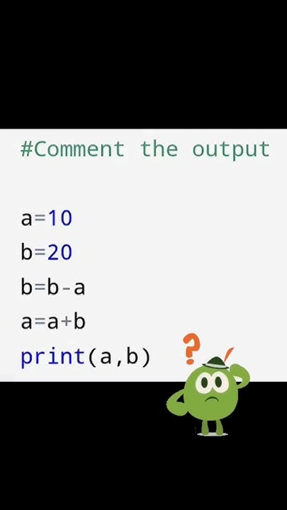 Comment The Output 🧑‍💻🤔python Pythontutorial Pythoncoding