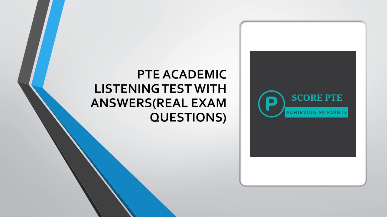 PTE Academic listening test with timer & answers||PTE ACADEMIC - YouTube