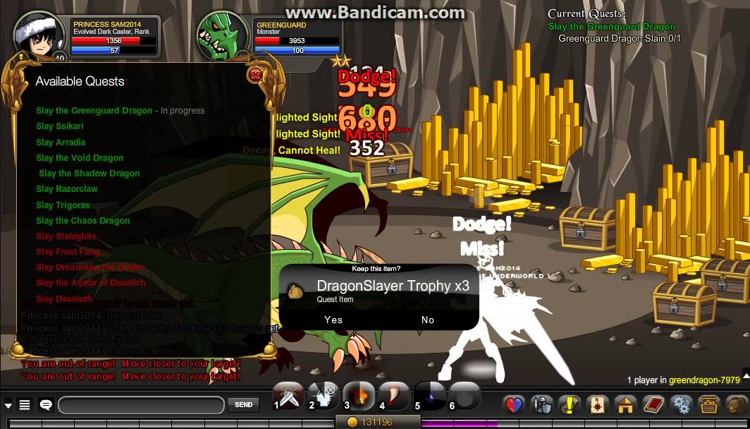 AQW how to get DragonSlayer Trophy fast - YouTube