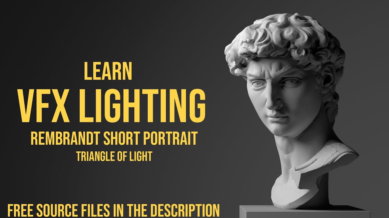 VFX Lighting - Rembrandt Short Portrait - Triangle of Light - YouTube