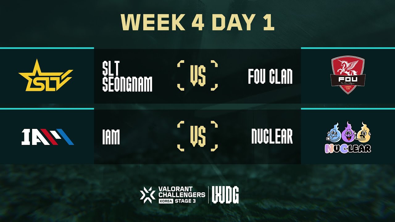 2024 Wdg 발로란트 챌린저스 코리아 스테이지 3 4주 1일차 I Slt Vs Fou Iam Vs Nc Youtube