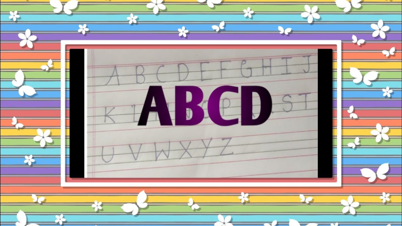 ABCD writing/writing capital letter ABCD/how to write ABCD in 4 lines ...