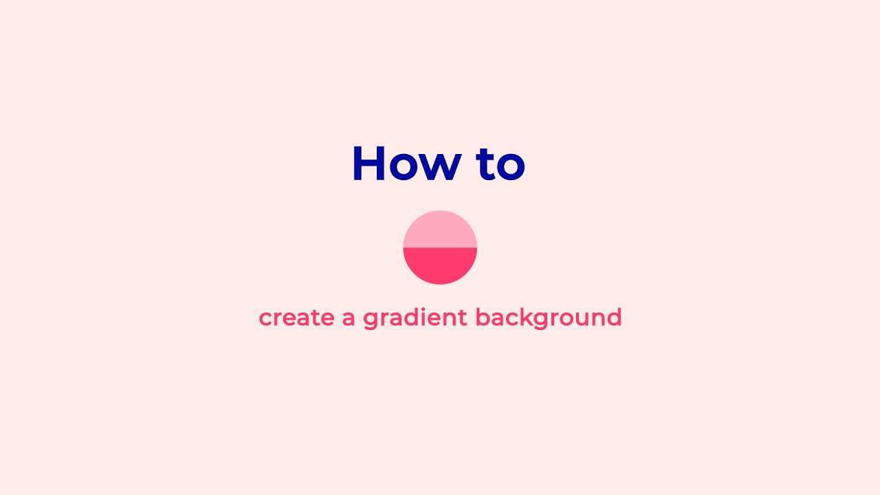 How to create a gradient background - Quick tutorial - YouTube