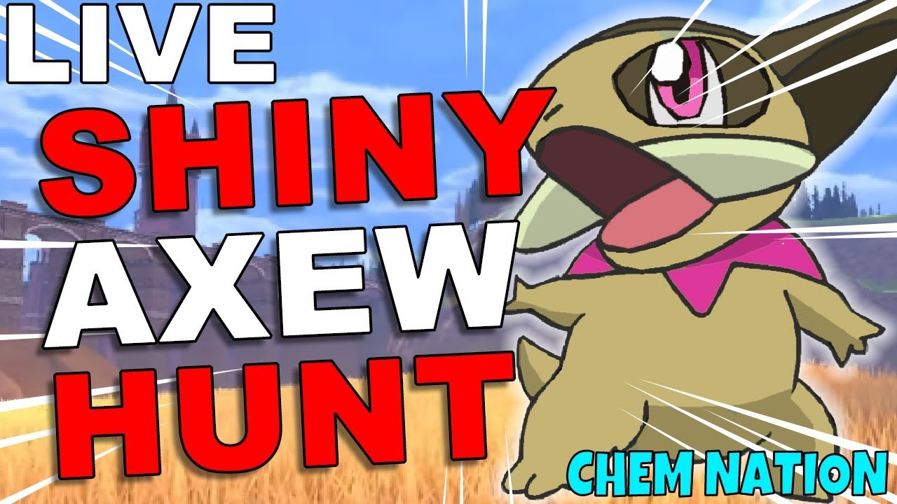 LIVE! SHINY AXEW HUNTING | Pokemon Sword and Shield - YouTube