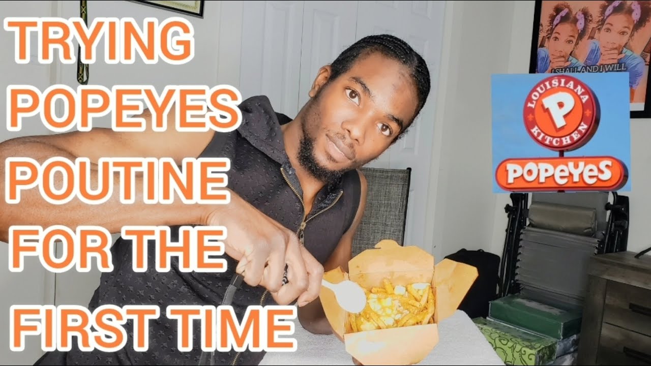 TRYING CANADIAN POPEYES POUTINE AND RANKING IT - YouTube