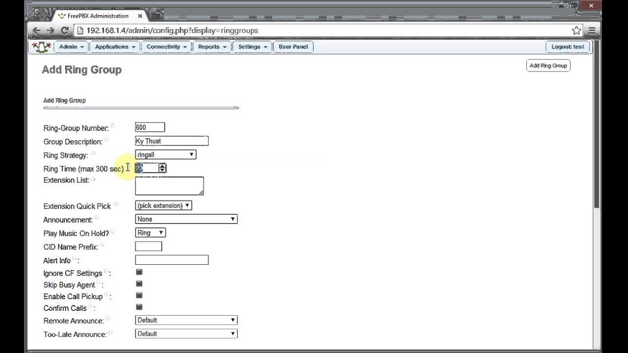 [VoIP] FreePBX - Cấu hình Ring Group - YouTube
