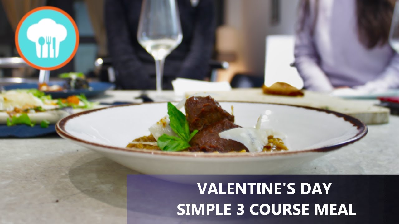 Valentine's Day Simple 3 Course Meal! - YouTube