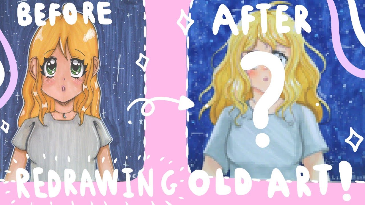 Redrawing 2 of my Old Drawings! 🍓 - YouTube