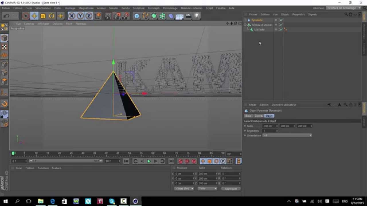 GRID EFFECT sur C4D ( texte/objet) - YouTube