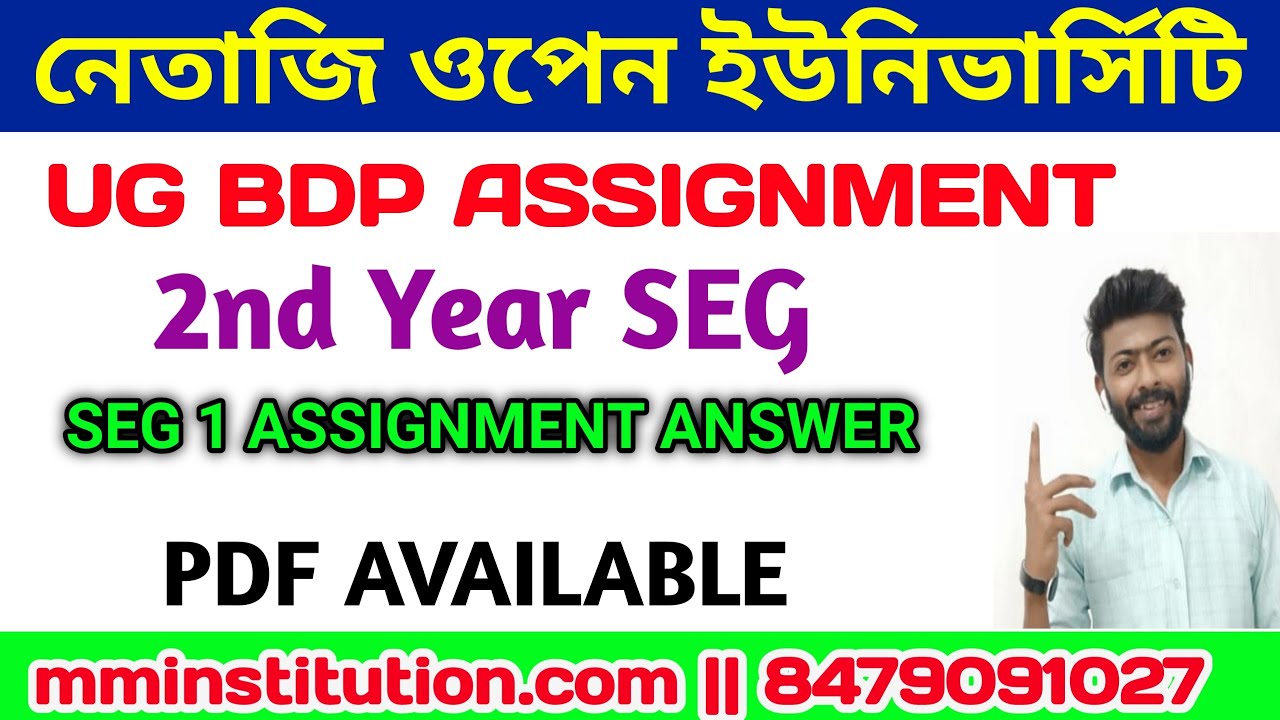 SEG 1 ASSIGNMENT LIVE VIDEO | BDP 2ND YEAR | PDF DOWNLOAD | MM ...