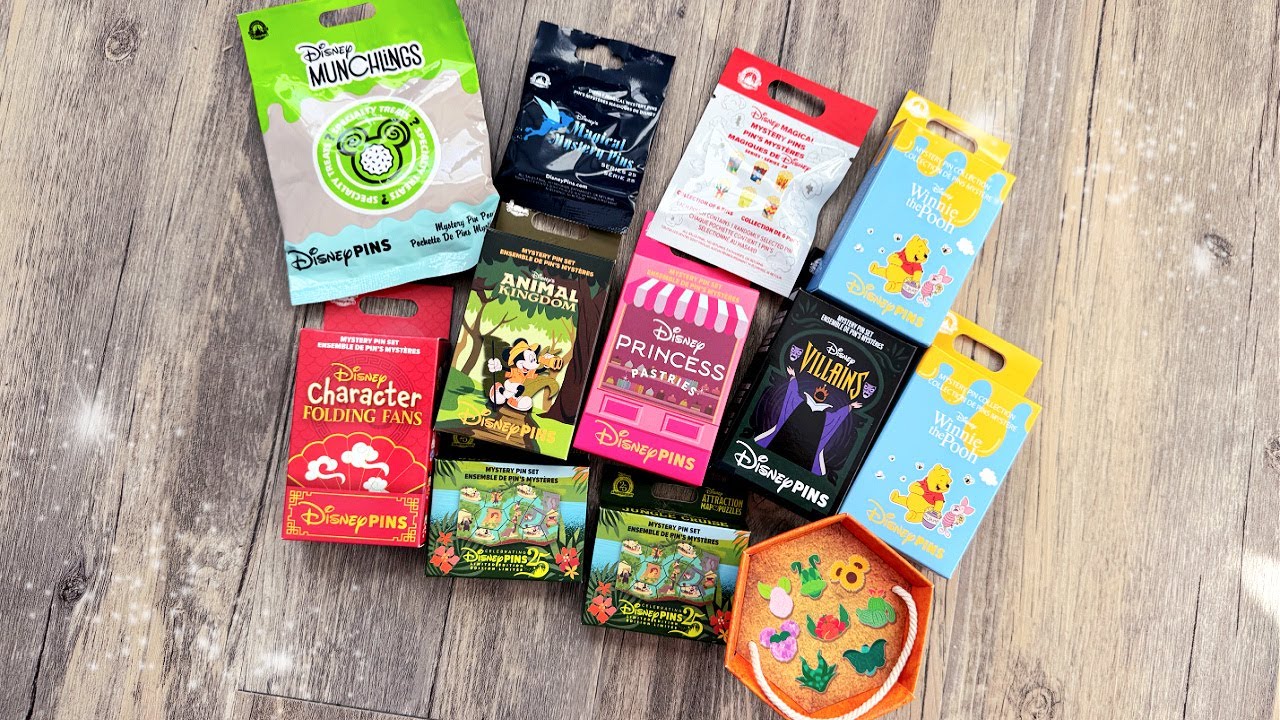 Disney Mystery Pin Packs Unboxing 2025 - YouTube
