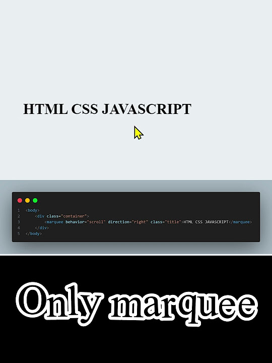 Only Marquee Make Transition Html Css Javascript Css Html Website Coding Chroengping