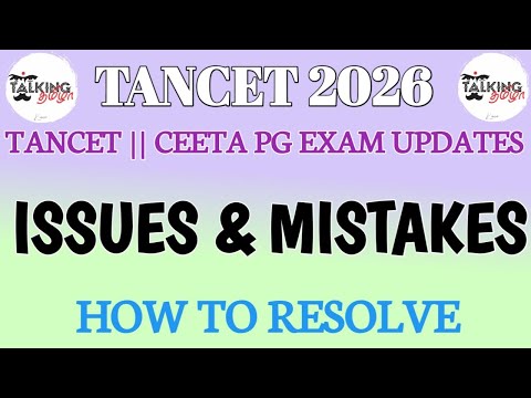 TANCET 2026 || CEETA PG  REGISTRATION || ISSUES & MISTAKES || STATUS CHECK || RESOLUTION VIDEO 