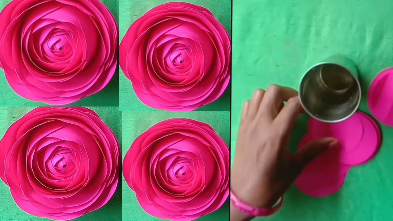 DIY/ paper rose /How to make awesome and easy paper Rose /Origami rose ...