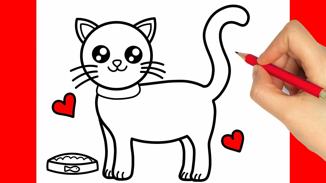 COMMENT DESSINER UN CHAT FACILEMENT - YouTube