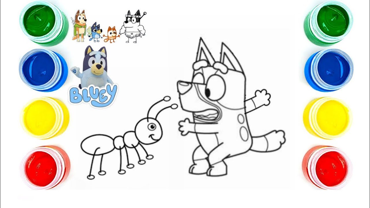 Bluey Drawing Tutorial - How to Draw Bluey - YouTube