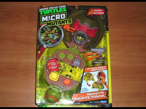 TMNT Micro Mutants! Mikey's Skate Park Playset! - YouTube