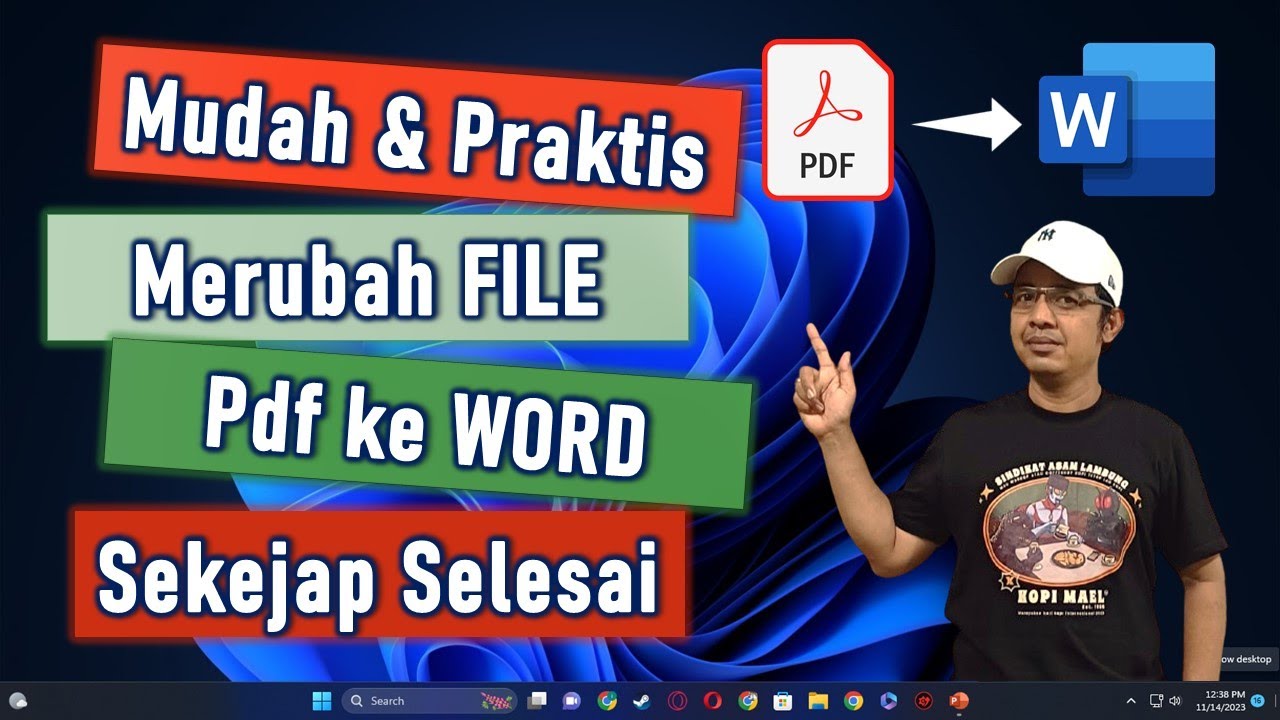 Cara mudah merubah File Pdf ke Word - YouTube