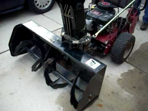 Exmark WB RAD Tech Snow Blower Attachment - YouTube