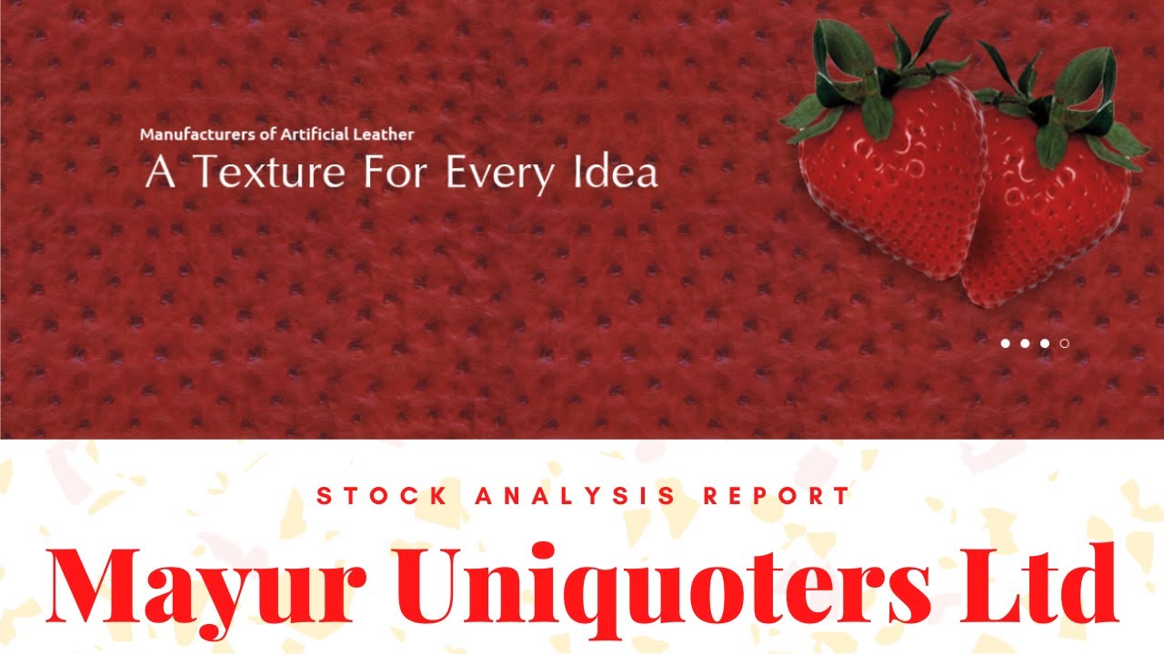 Mayur Uniquoters - A leader in Synthetic Leather Industry -Part 1 - YouTube