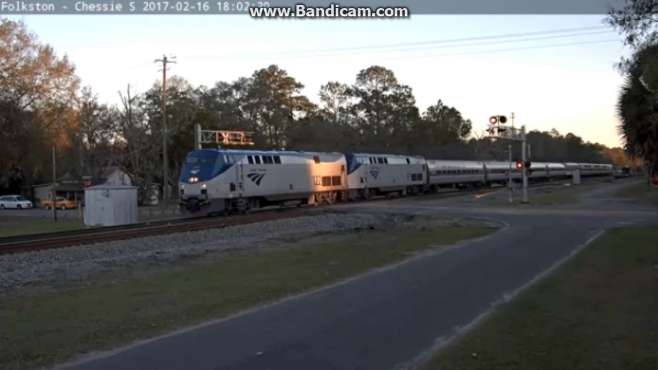 Amtrak P098 NB Silver Meteor Folkston GA - YouTube