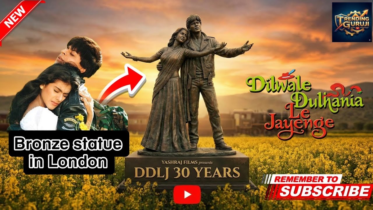 DDLJ 30th Anniversary Tribute! London unveils Raj–Simran Statue! #DDLJ ...