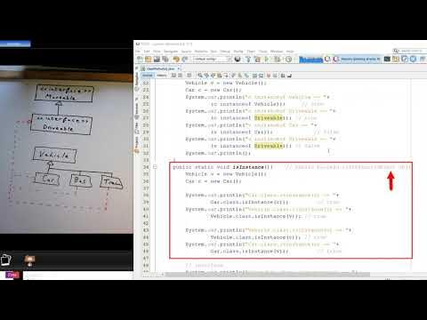Comparing the Class methods: isInstance(Object) versus isAssignableFrom(Class) - YouTube