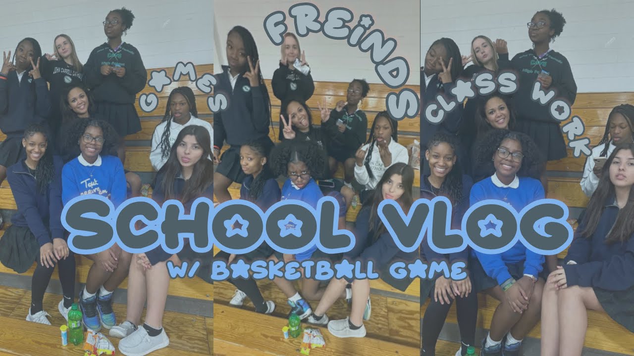 School Vlog W/ Basketball Game | Classes, Pep Rally, Friends, & etc ...