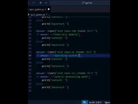 Python project -1 quiz game #python #pythonprogramming #project # ...