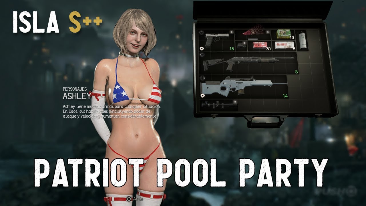 ASHLEY Patriot Pool Party Isla S++ Rank (Mercenarios) (Resident Evil 4 Remake) - YouTube