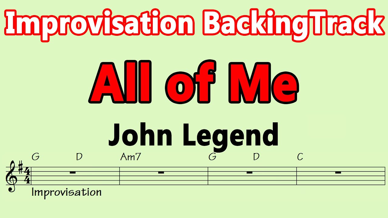 John Legend - All of Me [G_key] [Em-key] Improvisation Guitar Backing Track - YouTube