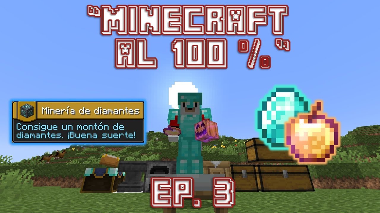 64 DIAMANTES, UNA MANZANA DE NOTCH Y NUESTRO PRIMER TROFEO | MINECRAFT ...