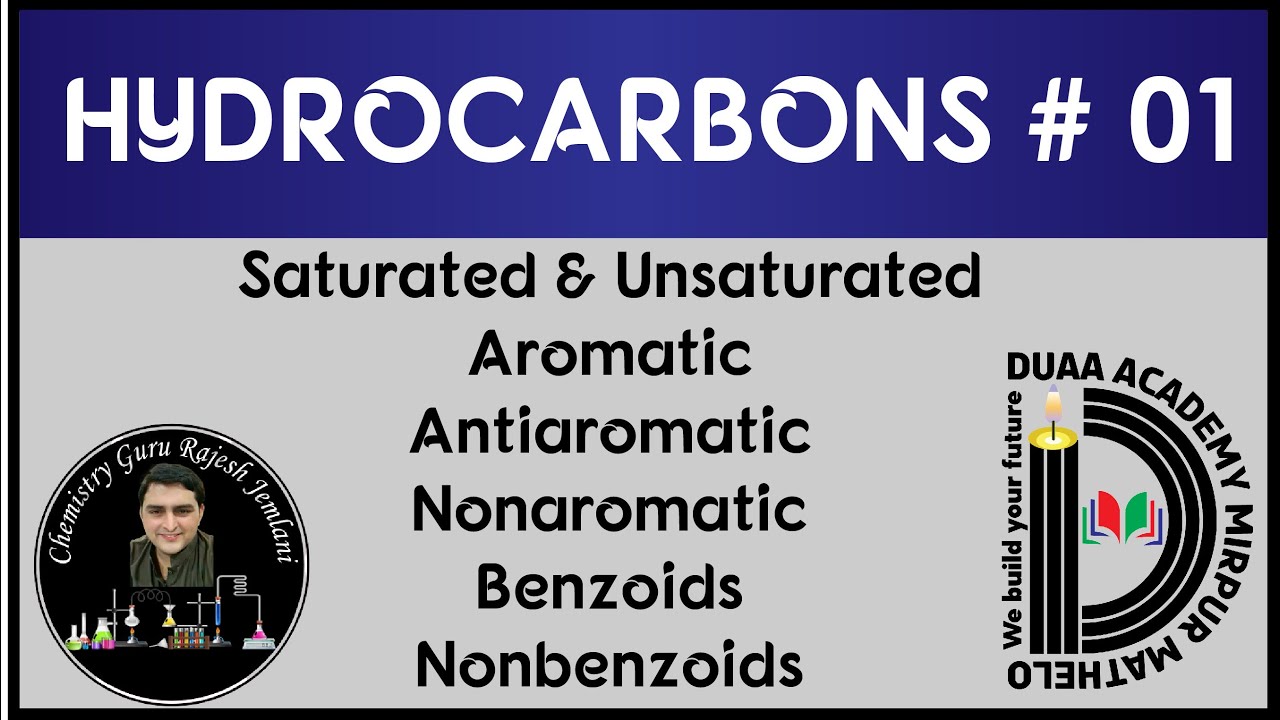 Hydrocarbons 01 | Saturated & unsaturated | Aromatic, antiaromatic ...