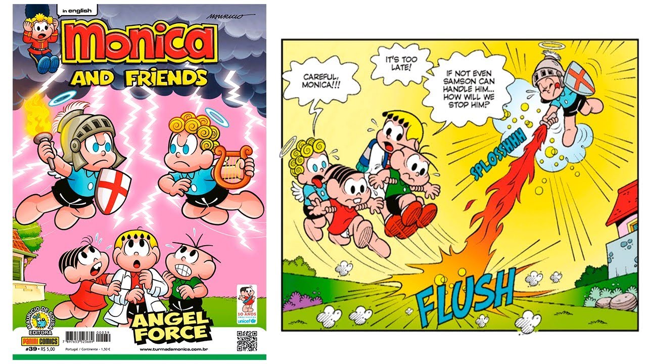 Monica and Friends 39 | Angel Force | Monica and Friends Comics - YouTube