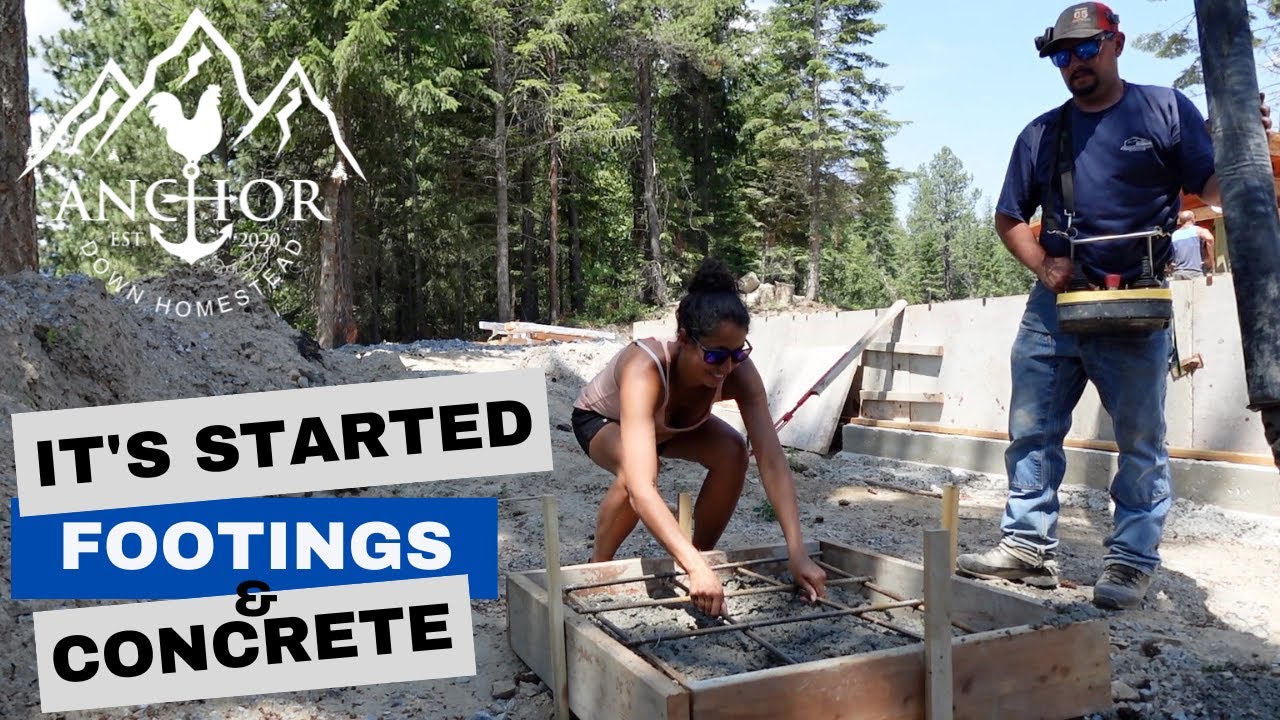Building Our Dream Home by Hand: Pouring the Footing Wall on our ...