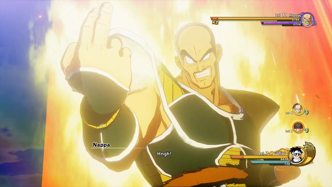 Dragon Ball Z: Kakarot (2020) || Gohan, Krillin, and Tien vs. Nappa ...