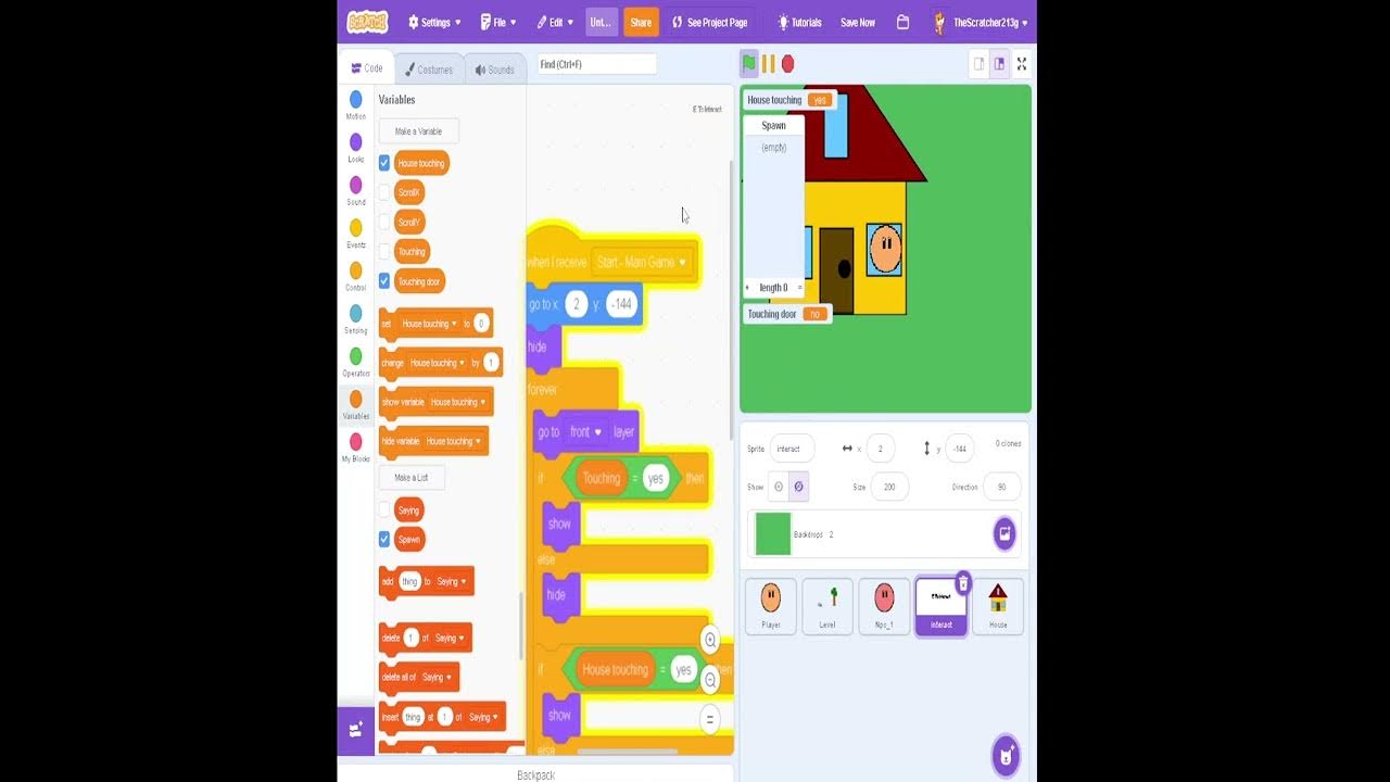 How to Make a Scrolling RPG With House and Crafting in Scratch ep6 ...